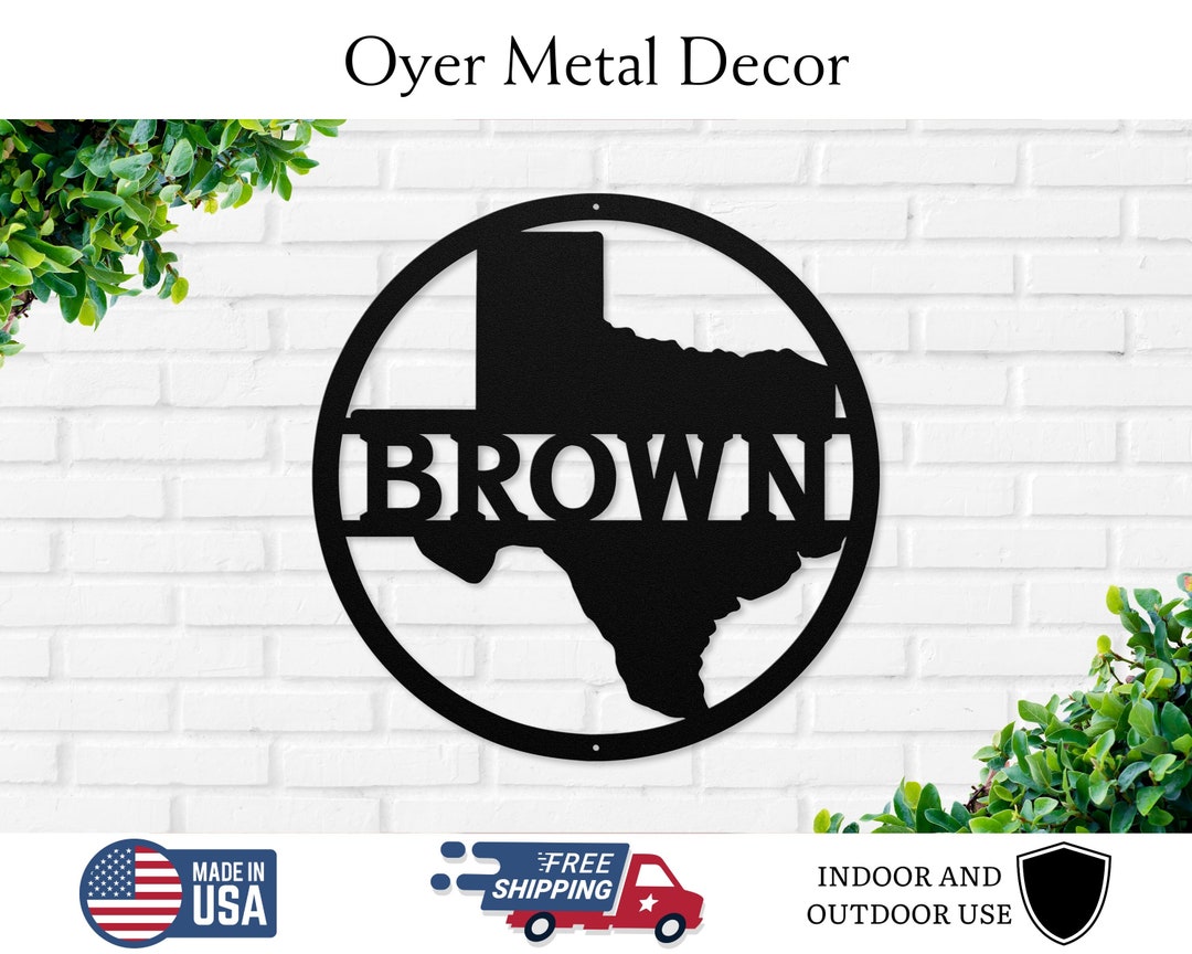 Custom Texas Metal Sign, Last Name Metal Sign, Custom Texas Signs ...