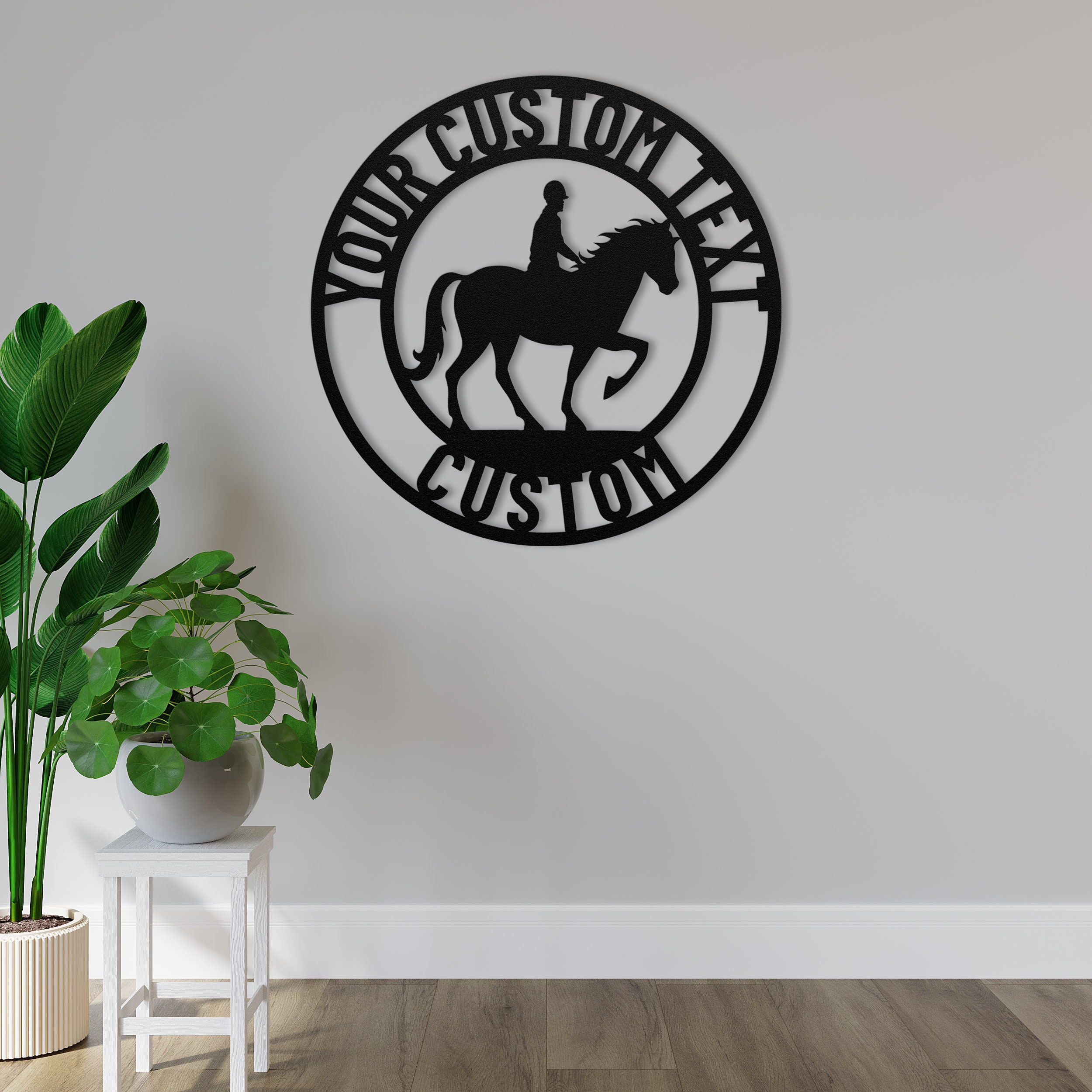 Personalized Metal Horse Sign, Custom Equestrian Metal Sign, Equestrian ...
