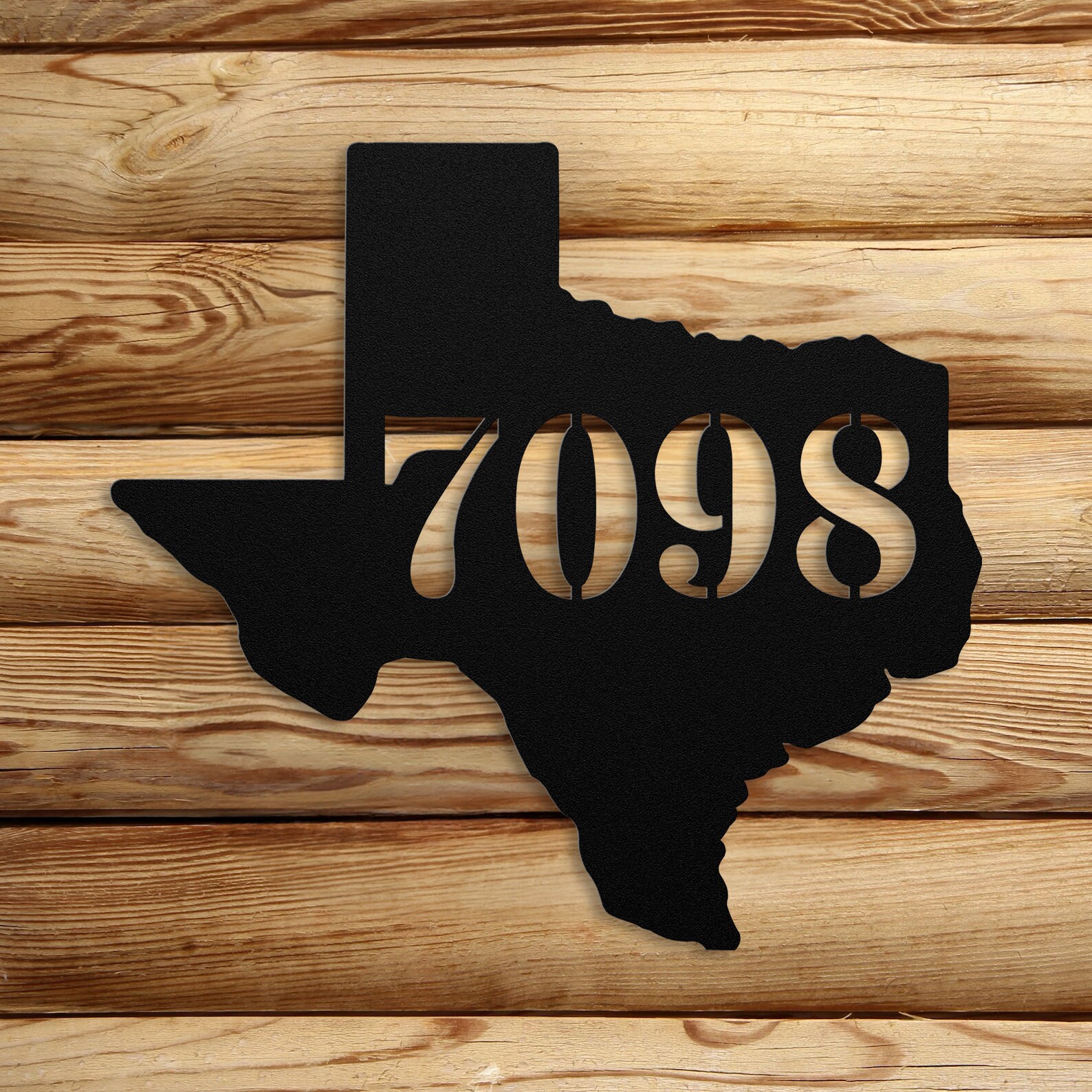 Personalized Texas Metal Address Sign, Custom Metal Sign, Outdoor Porch ...