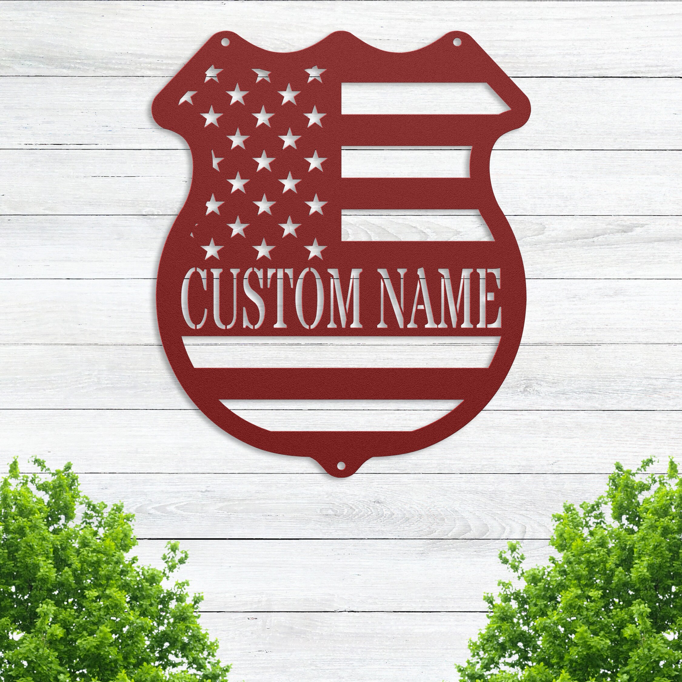 Personalized Police Metal Sign, Police Officer Wall Decor, Metal Wall ...