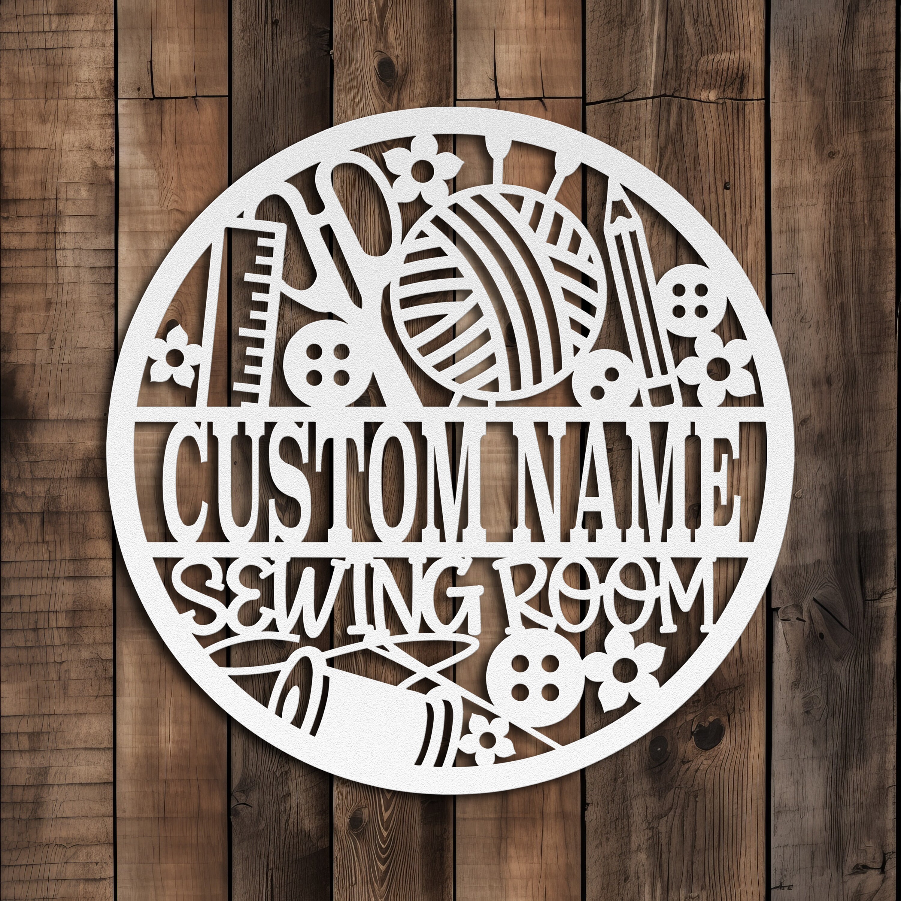 Personalized Sewing Room Metal Sign, Custom Sewing Room Decor, Quilting ...