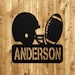 Custom Football Name Sign, Personalized Football Metal Sign, American ...
