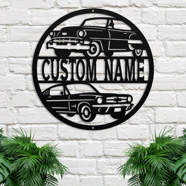 Personalized Metal Car Sign Classic Cars Name Garage Sign - Etsy