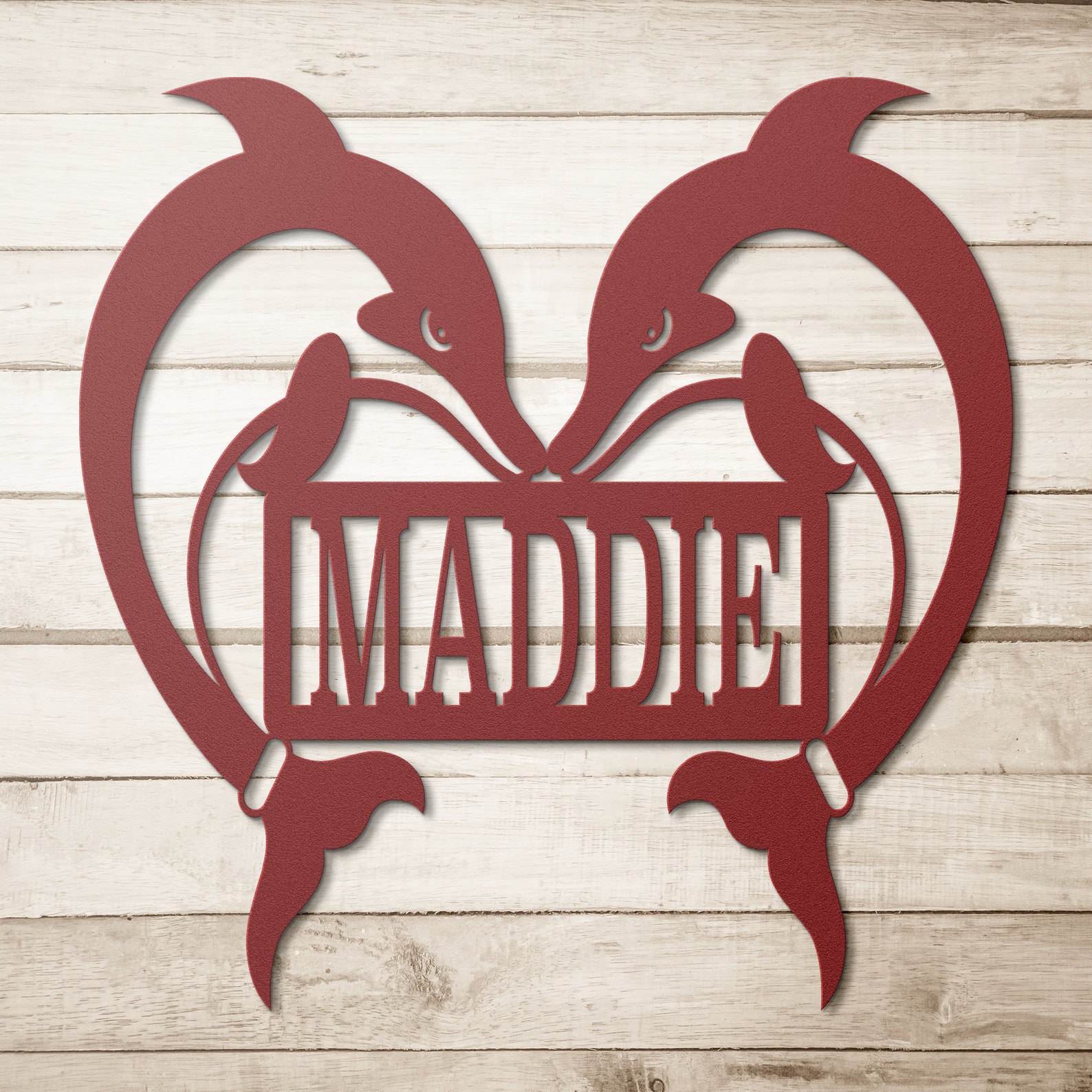 Personalized Metal Dolphin Sign, Dolphin Metal Art, Personalized Metal ...