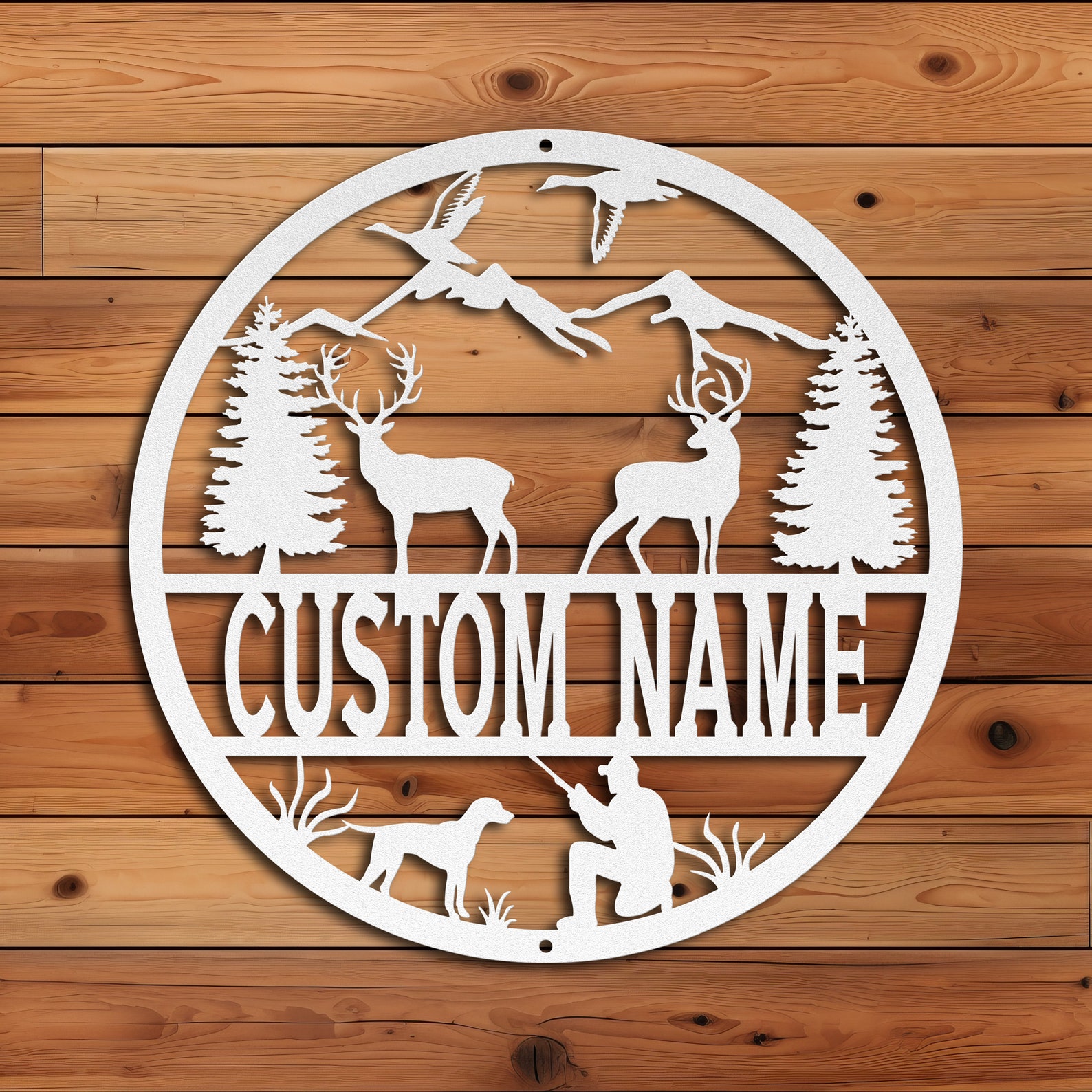 Personalized Metal Cabin Outdoor Hunter Sign, Custom Hunting Sign ...