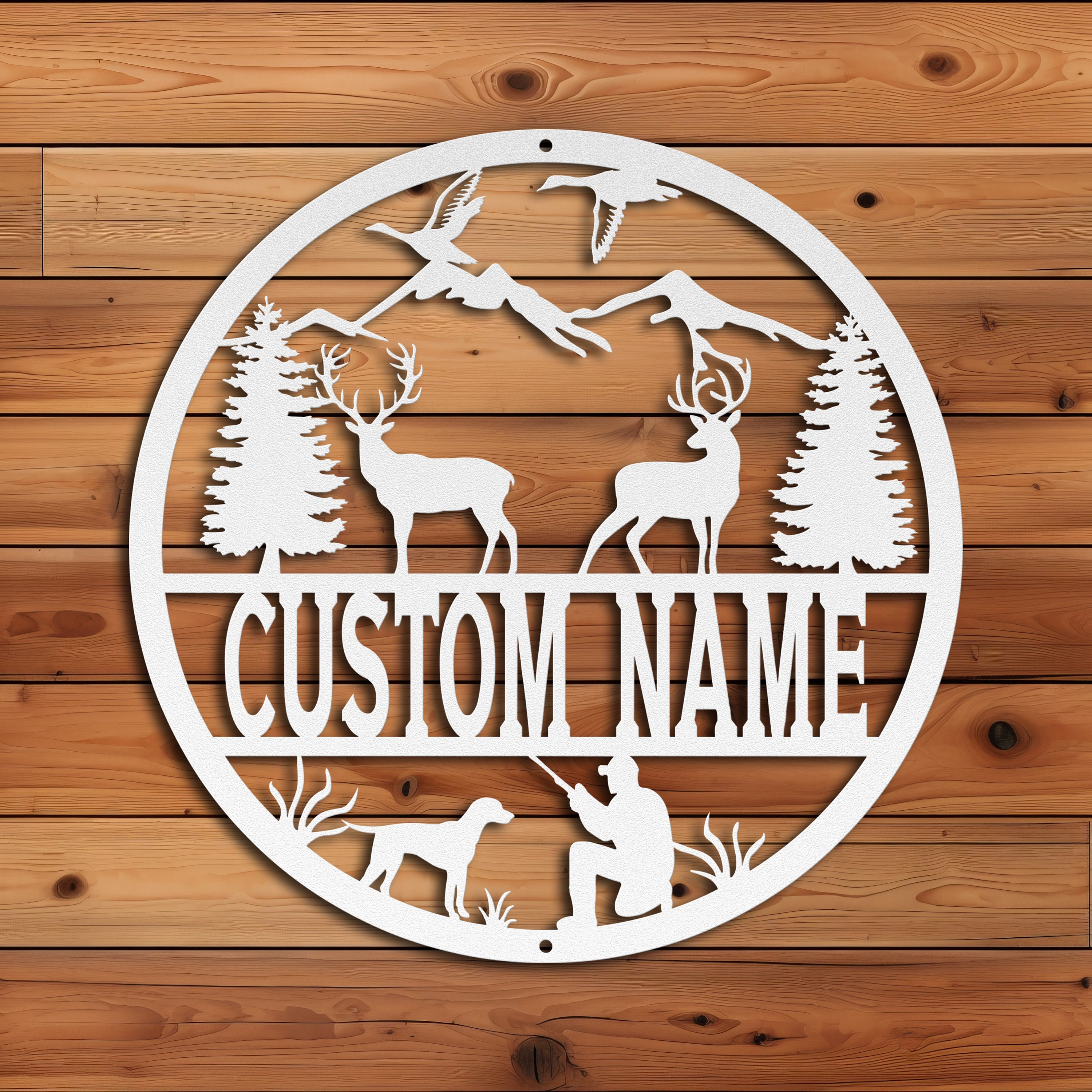 Personalized Metal Cabin Outdoor Hunter Sign, Custom Hunting Sign ...