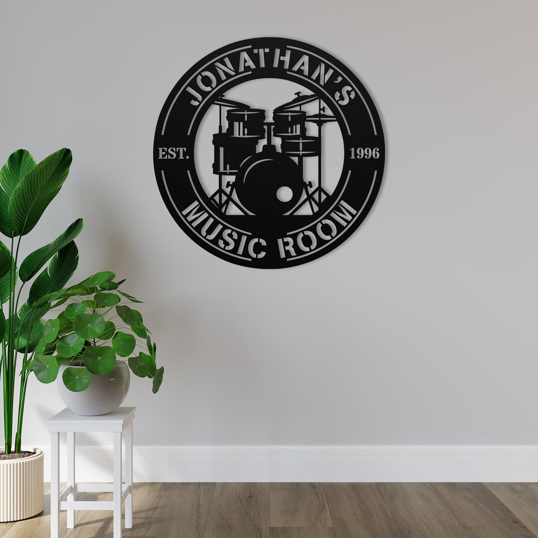 Personalized Drummer Name Metal Sign, Custom Drummer Wall Art, Custom ...