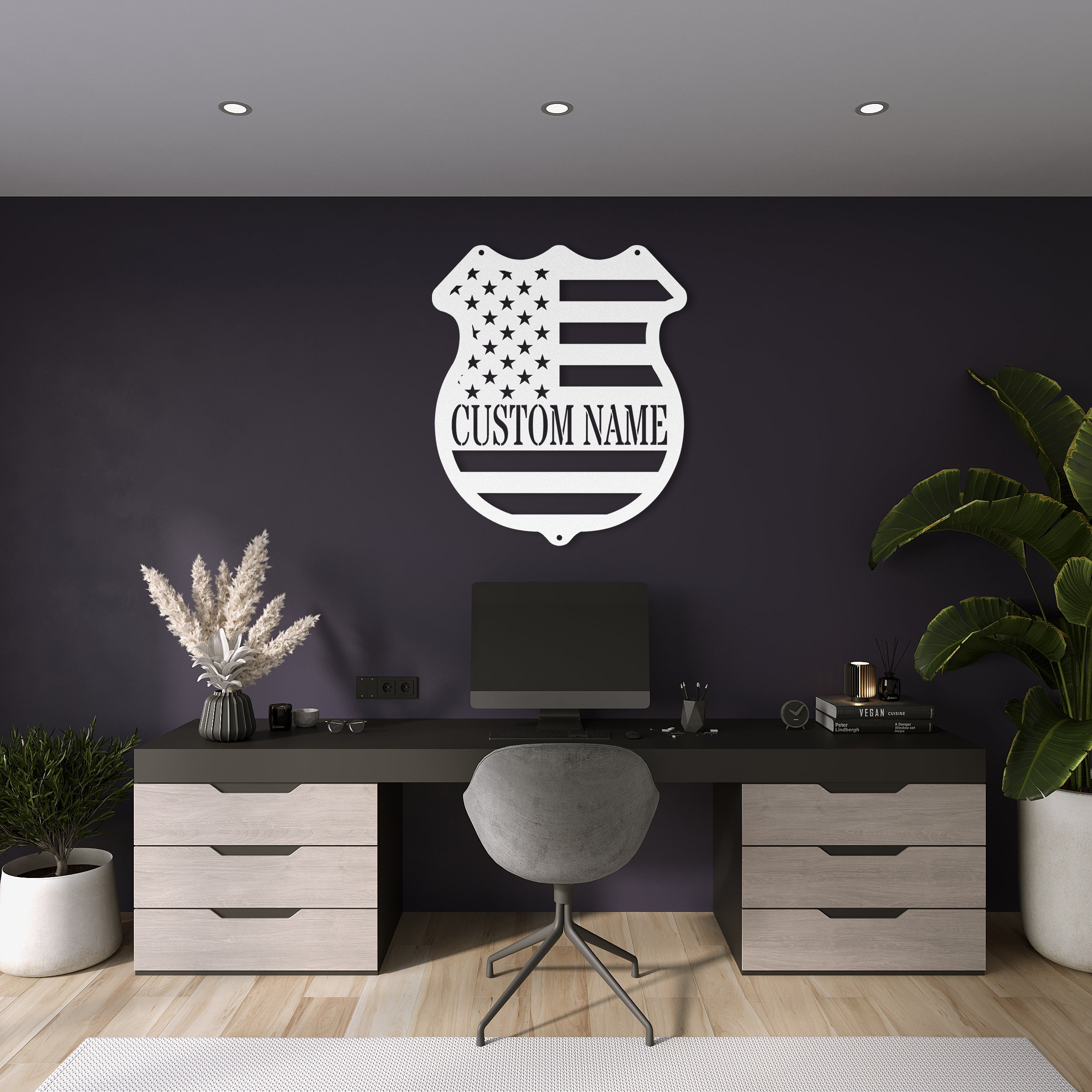 Personalized Police Metal Sign, Police Officer Wall Decor, Metal Wall ...