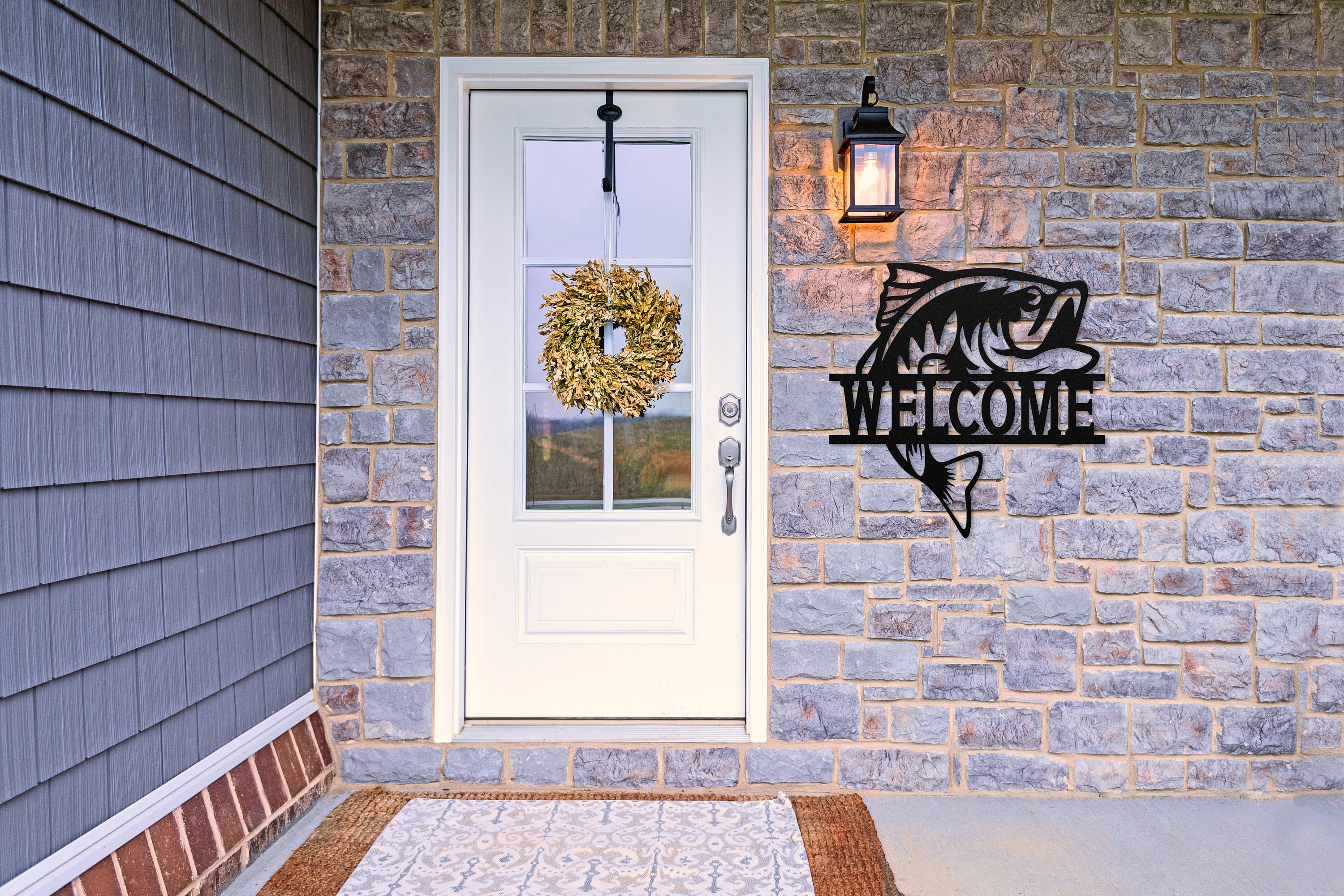 Custom Fish Metal Name Sign, Personalized Fisher Name Sign Home Decor ...