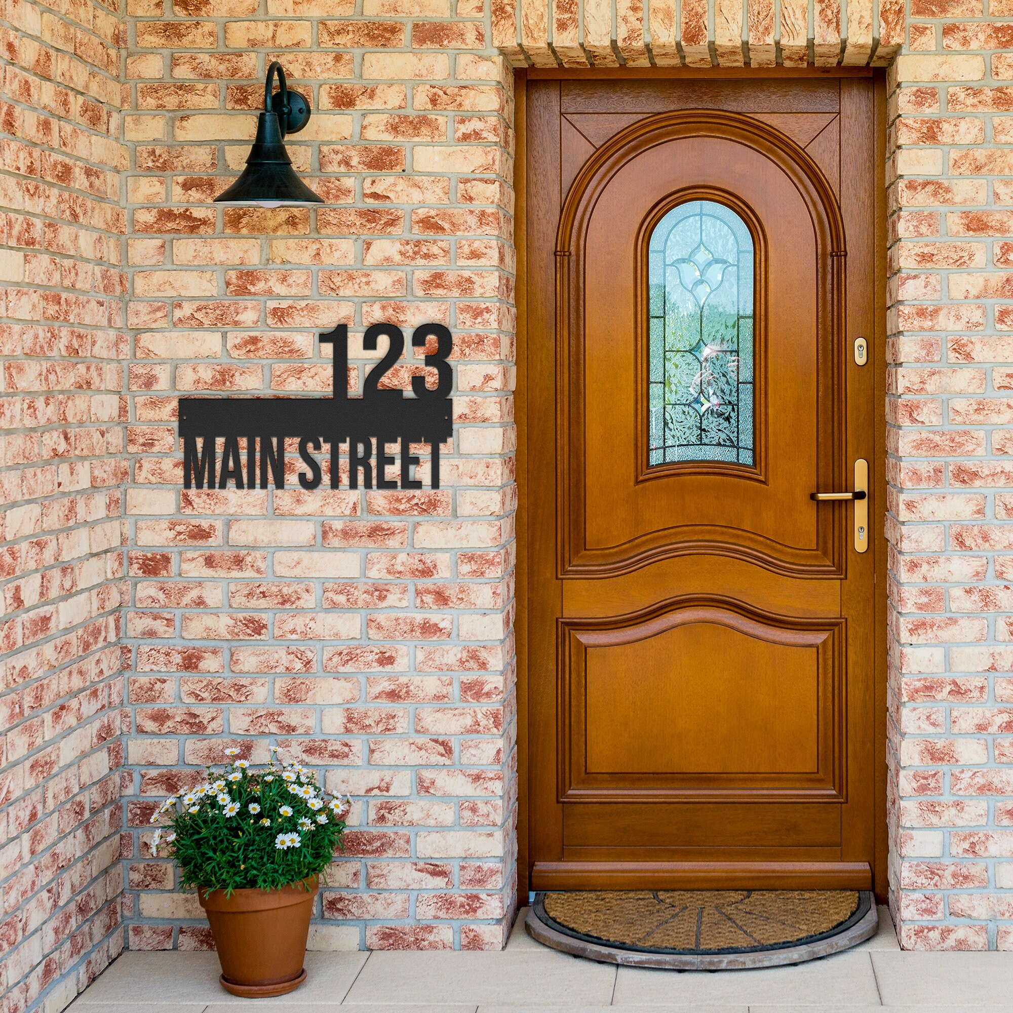 Metal House Address Sign, Modern Metal House Address Sign, Address ...