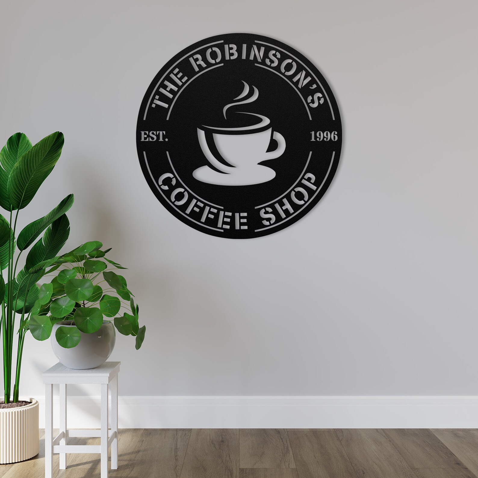 Custom Coffee Bar Metal Sign, Coffee Sign, Personalized Coffee Shop ...