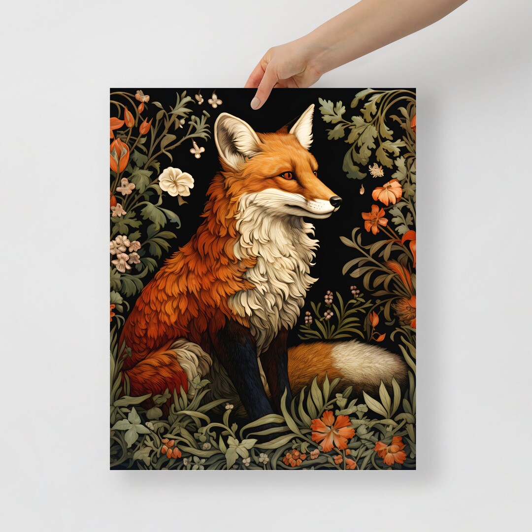 William Morris Fox Poster - Anti-fur Poster - Vintage Fox Poster -anti ...