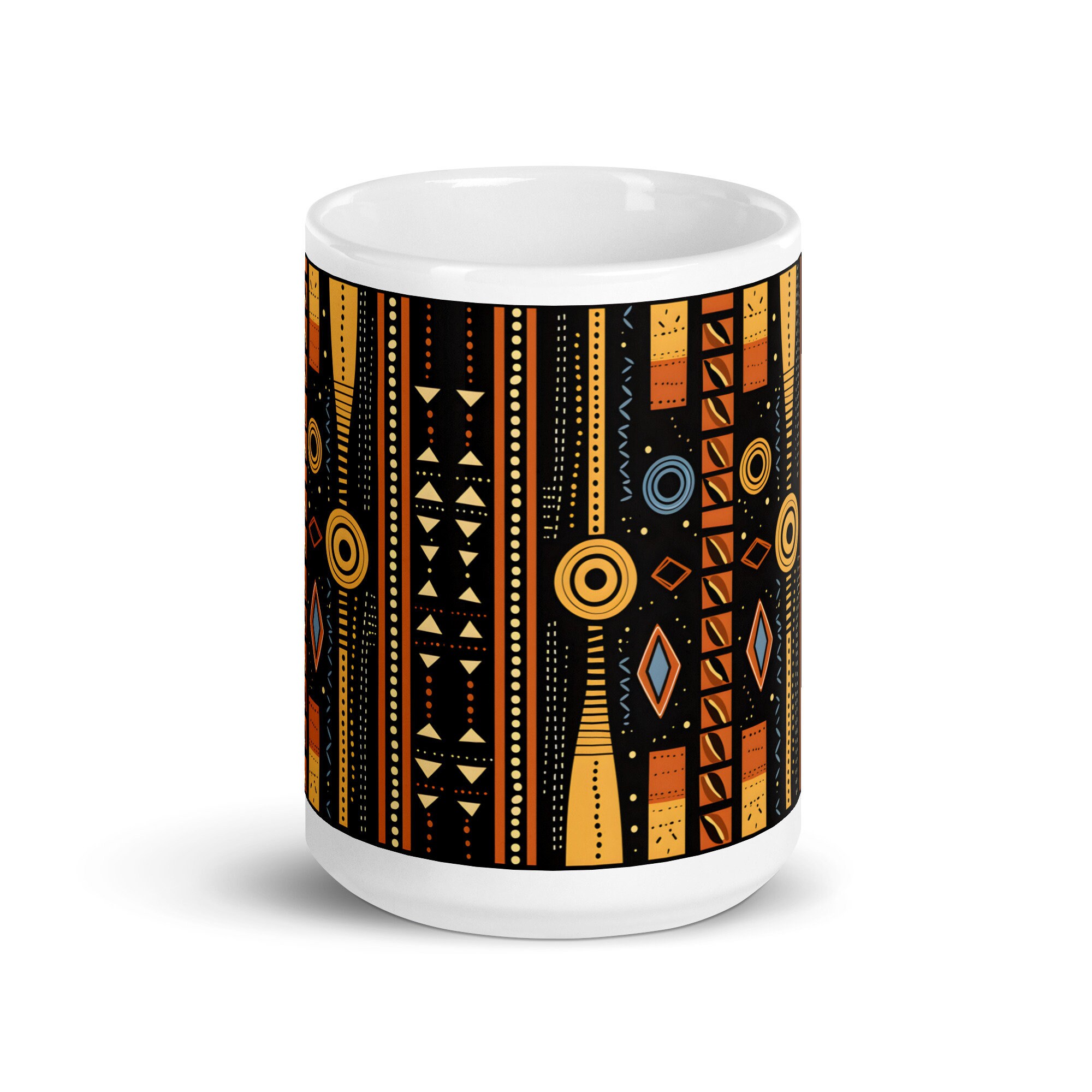 African Bogolan Mud Cloth Print Coffee Tea Ceramic Mug 11oz - African ...