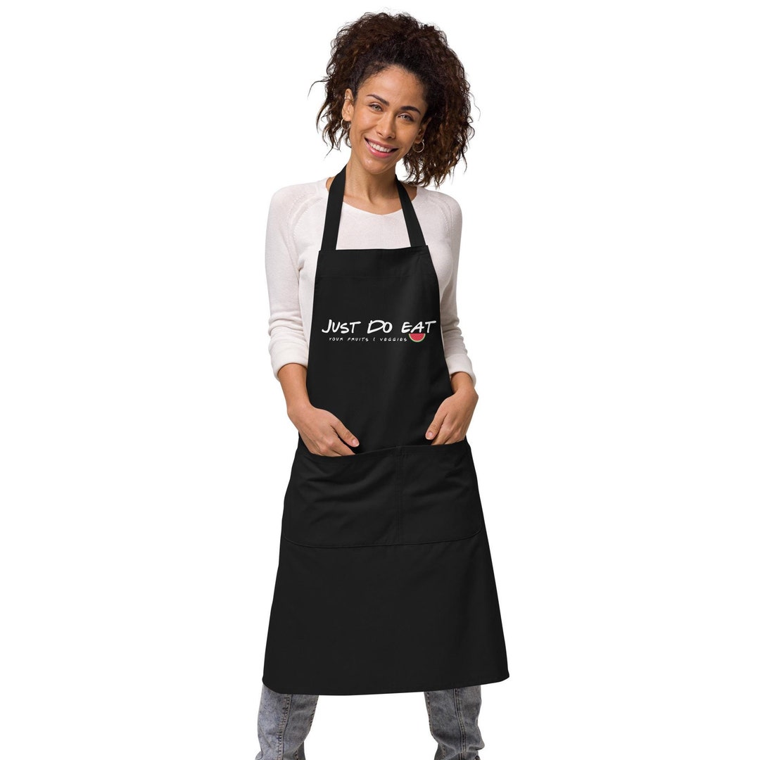 Organic Cotton Apron Vegan Apron Just Do Eat Fruits & Veggies ...