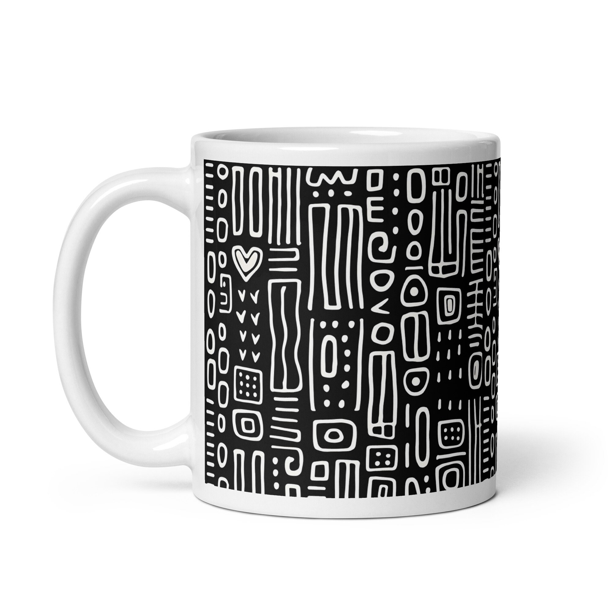 African Bogolan Mud Cloth Print Coffee Tea Ceramic Mug 11oz - African ...