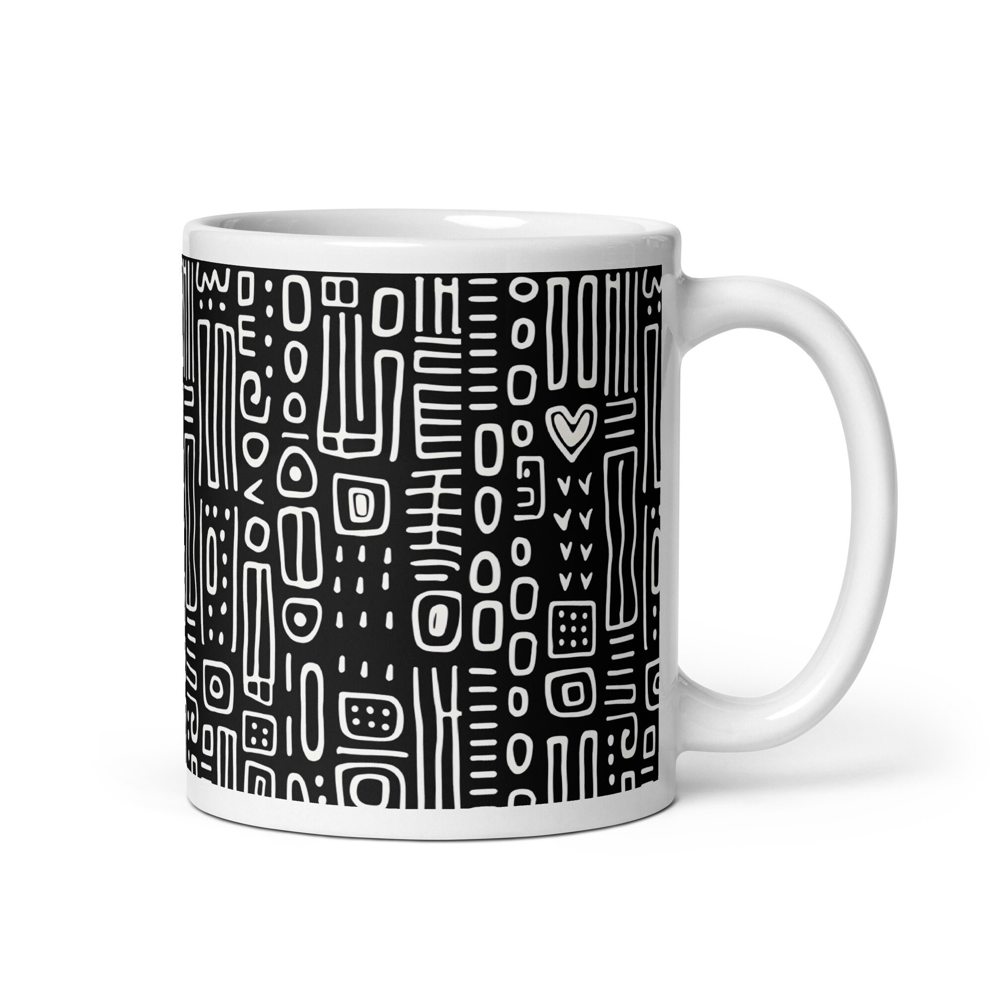 African Bogolan Mud Cloth Print Coffee Tea Ceramic Mug 11oz - African ...