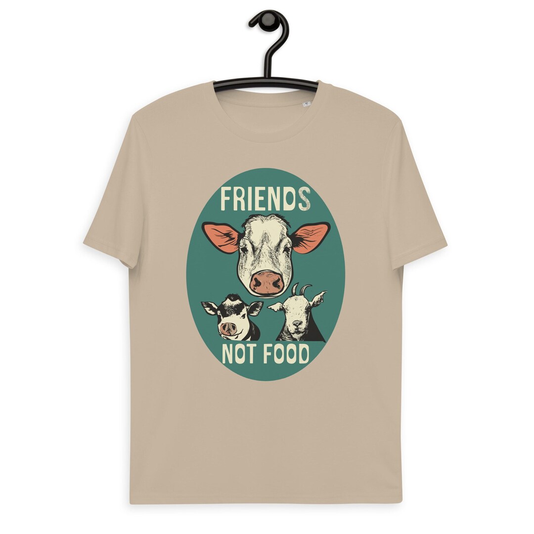 Friends Not Food Vegan Unisex Organic Cotton Tshirt Vegan T - Etsy