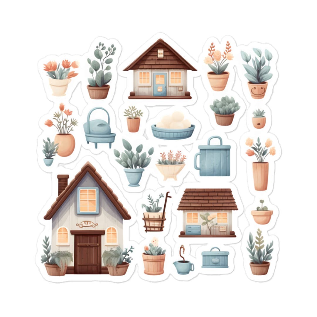 Cottagecore Stickers Digital Planner Stickers Aesthetic Stickers Kiss ...