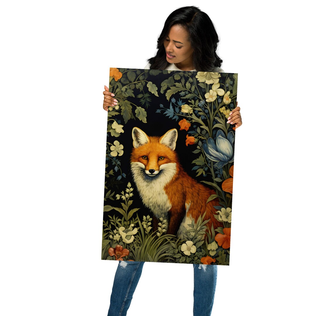 William Morris Fox Poster Vintage Fox Poster William Morris Gift Poster ...
