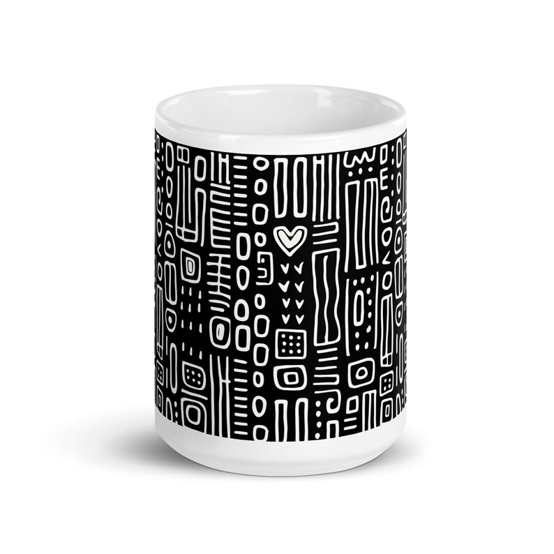 African Bogolan Mud Cloth Print Coffee Tea Ceramic Mug 11oz - African ...