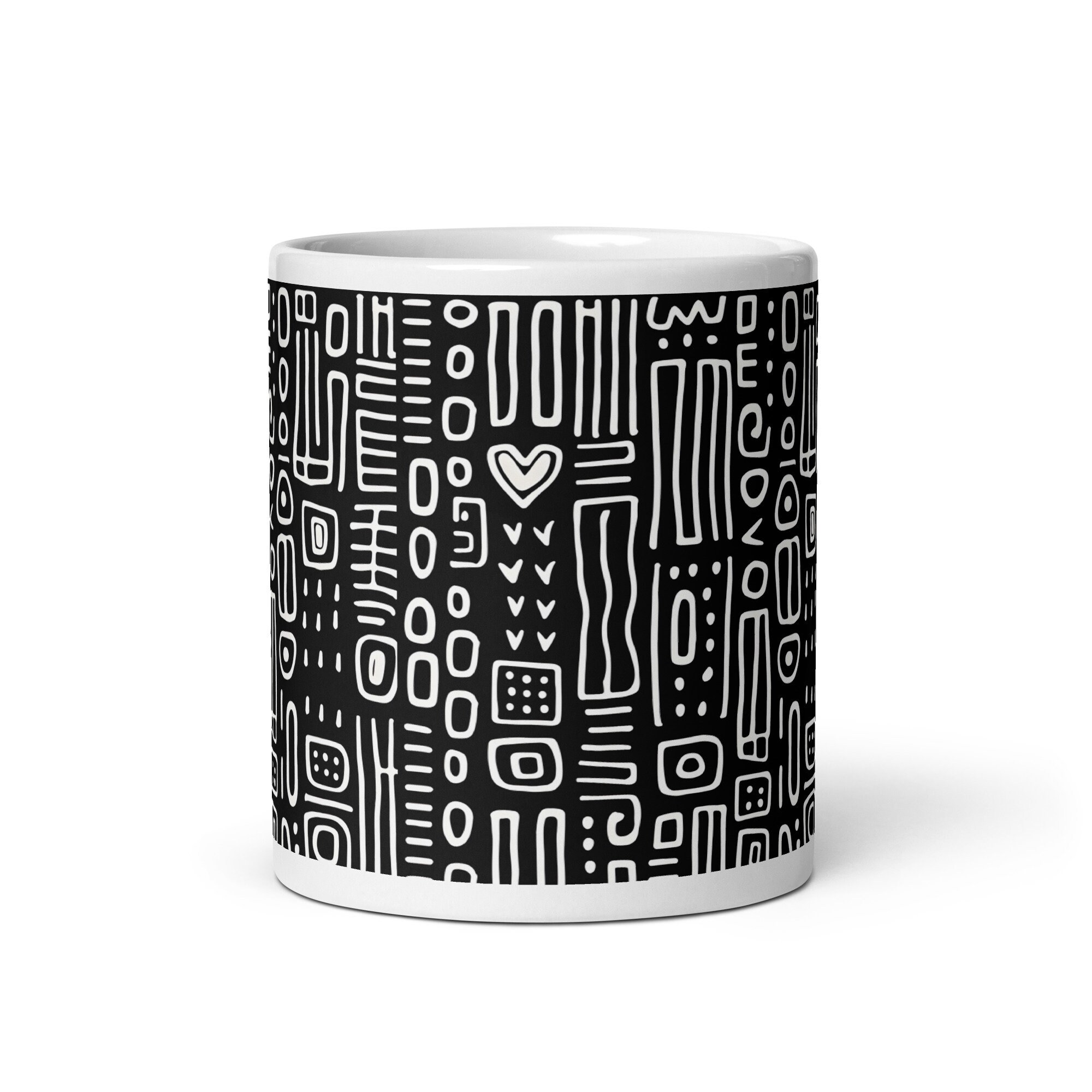 African Bogolan Mud Cloth Print Coffee Tea Ceramic Mug 11oz - African ...