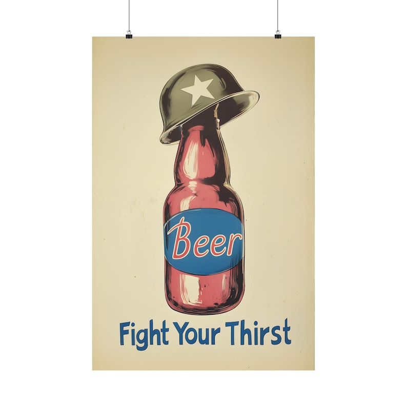 Mid-century Wall Art Print Vintage WW2 Beer Ad Giclee Art Print - Etsy