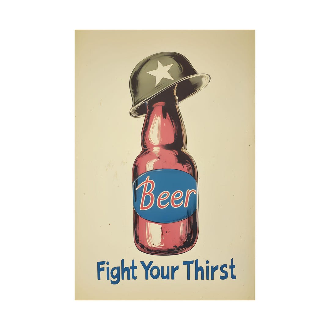 Mid-century Wall Art Print Vintage WW2 Beer Ad Giclee Art Print - Etsy