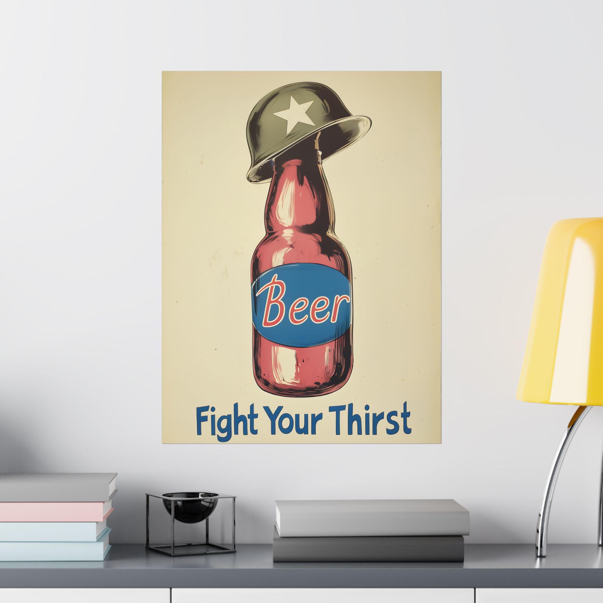 Mid-century Wall Art Print Vintage WW2 Beer Ad Giclee Art Print - Etsy
