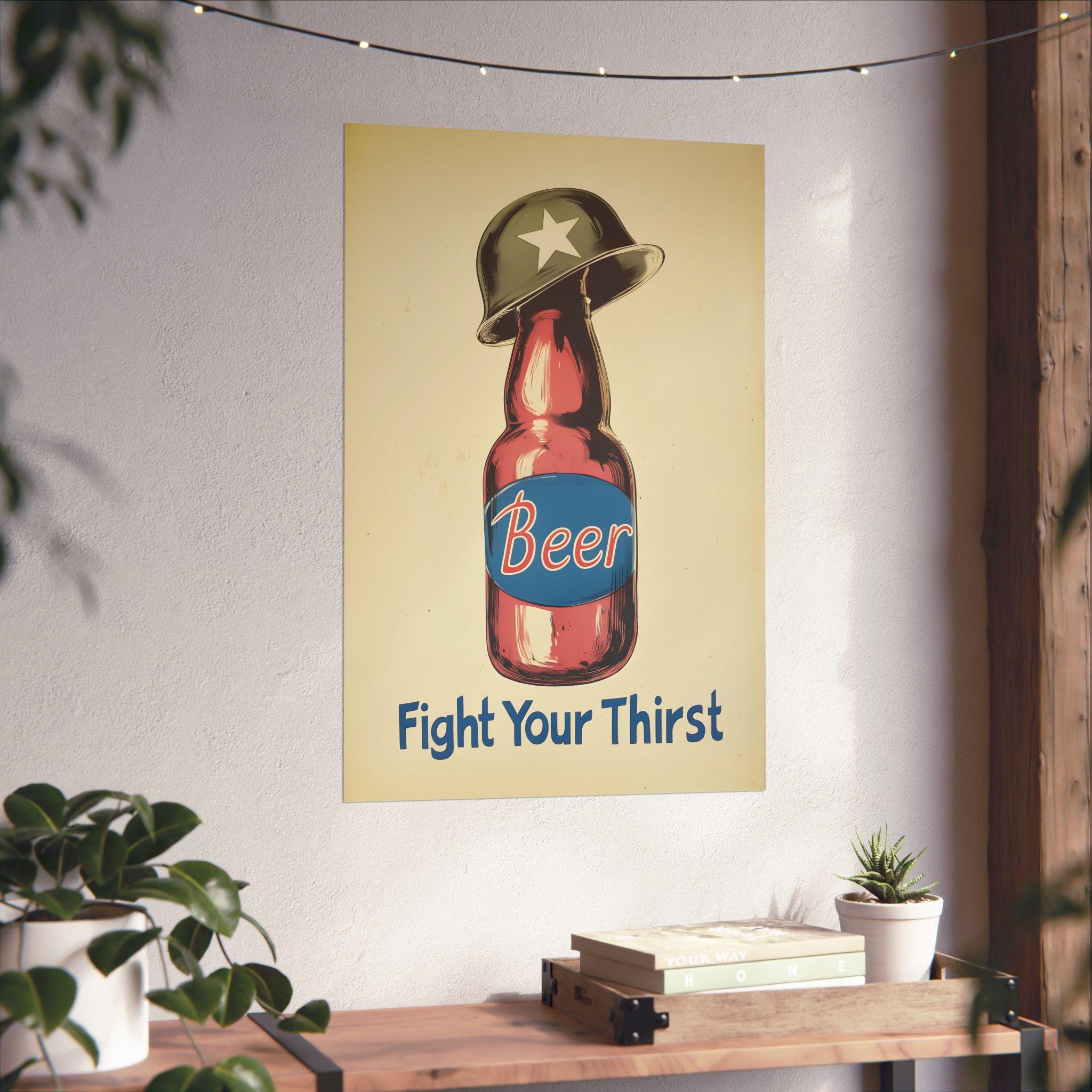 Mid-century Wall Art Print Vintage WW2 Beer Ad Giclee Art Print - Etsy