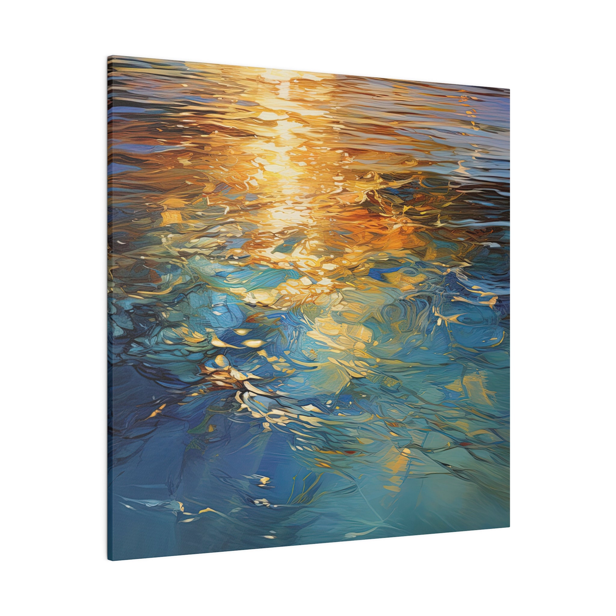Abstract Water Reflections Canvas Art Impressionist Light Play on Water ...