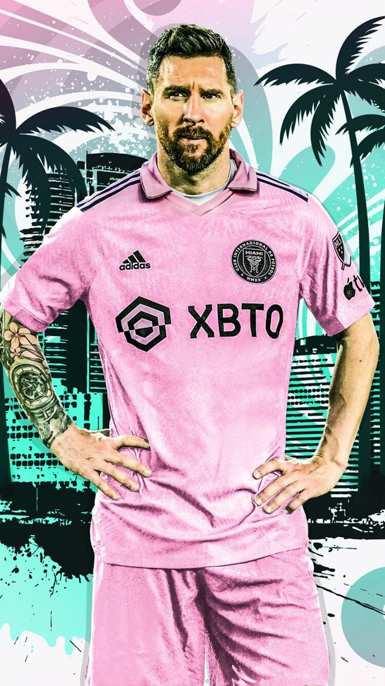 Lionel Messi Handmade Sticker Decal Miami Argentina Barcelona Inter ...