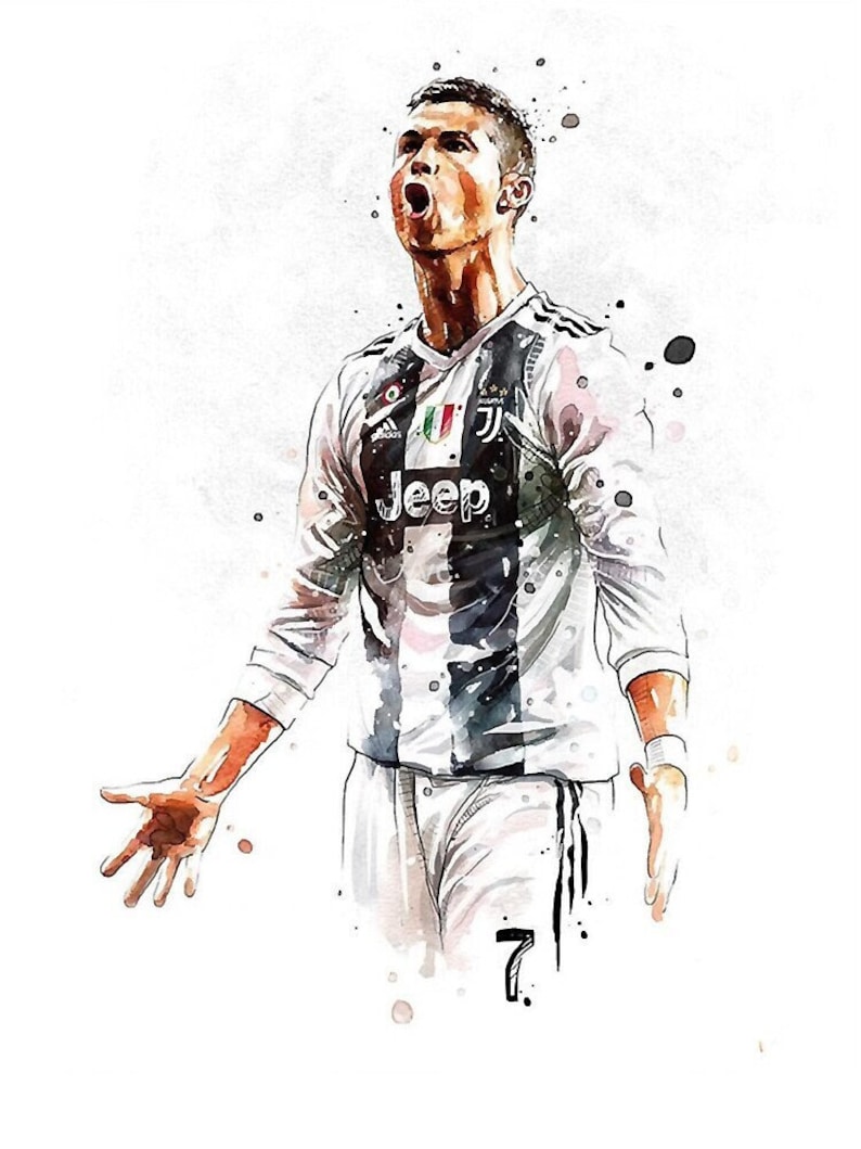 Cristiano Ronaldo Handmade Sticker Decal Real Madrid FC Qatar World Cup ...