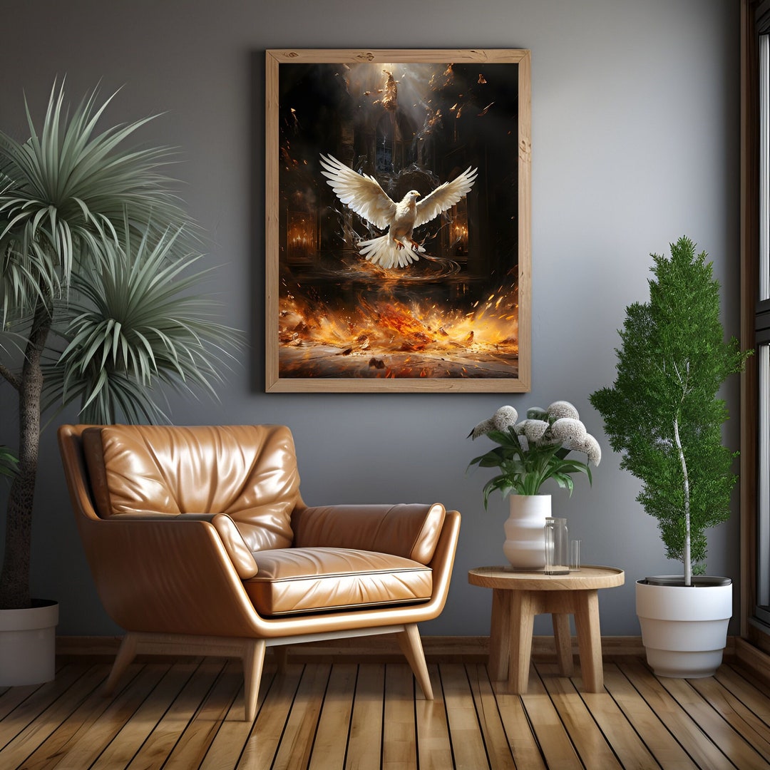 Ambassador of Peace: the Holy Spirit Amidst the Flame Poster - Etsy
