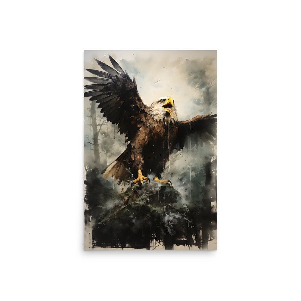 Soar Like the Eagle: Inspirational Eagle Poster - Etsy