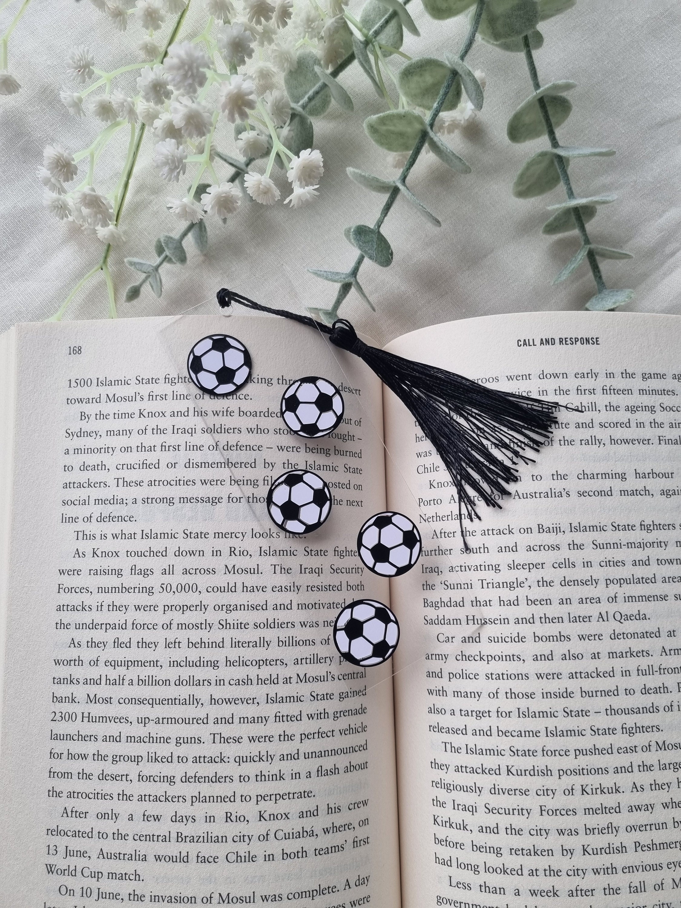 Acrylic Bookmark Soccer Ball Bookmark Back to School School Bookmarks ...