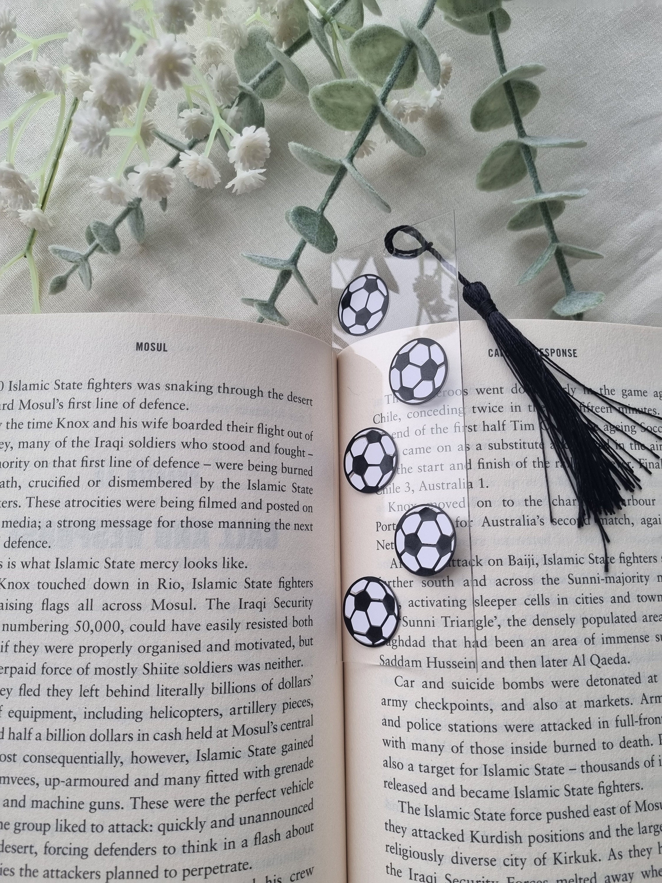 Acrylic Bookmark Soccer Ball Bookmark Back to School School Bookmarks ...