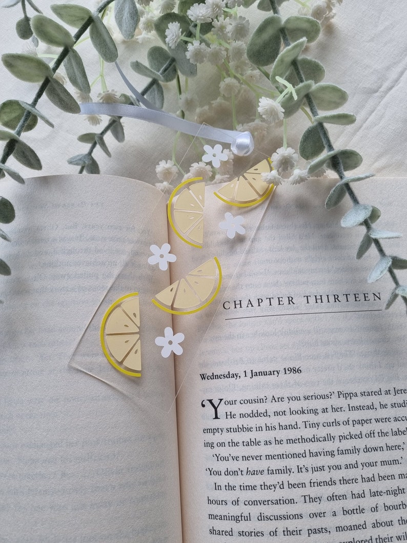 Cute Lemon Bookmark – Acrylic Fruit Bookmark for Her, Bookish Gift ...