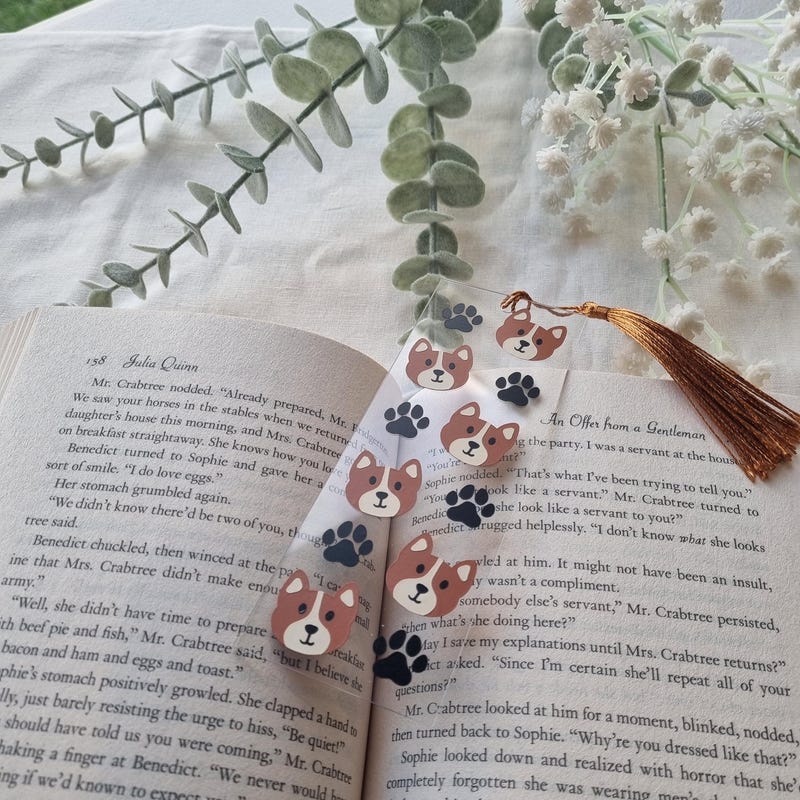 Paw Print Bookmark - Etsy