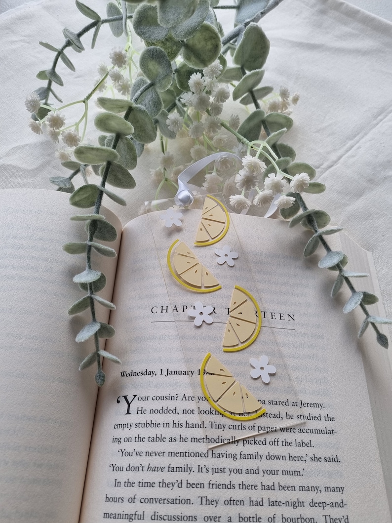 Cute Lemon Bookmark – Acrylic Fruit Bookmark for Her, Bookish Gift ...