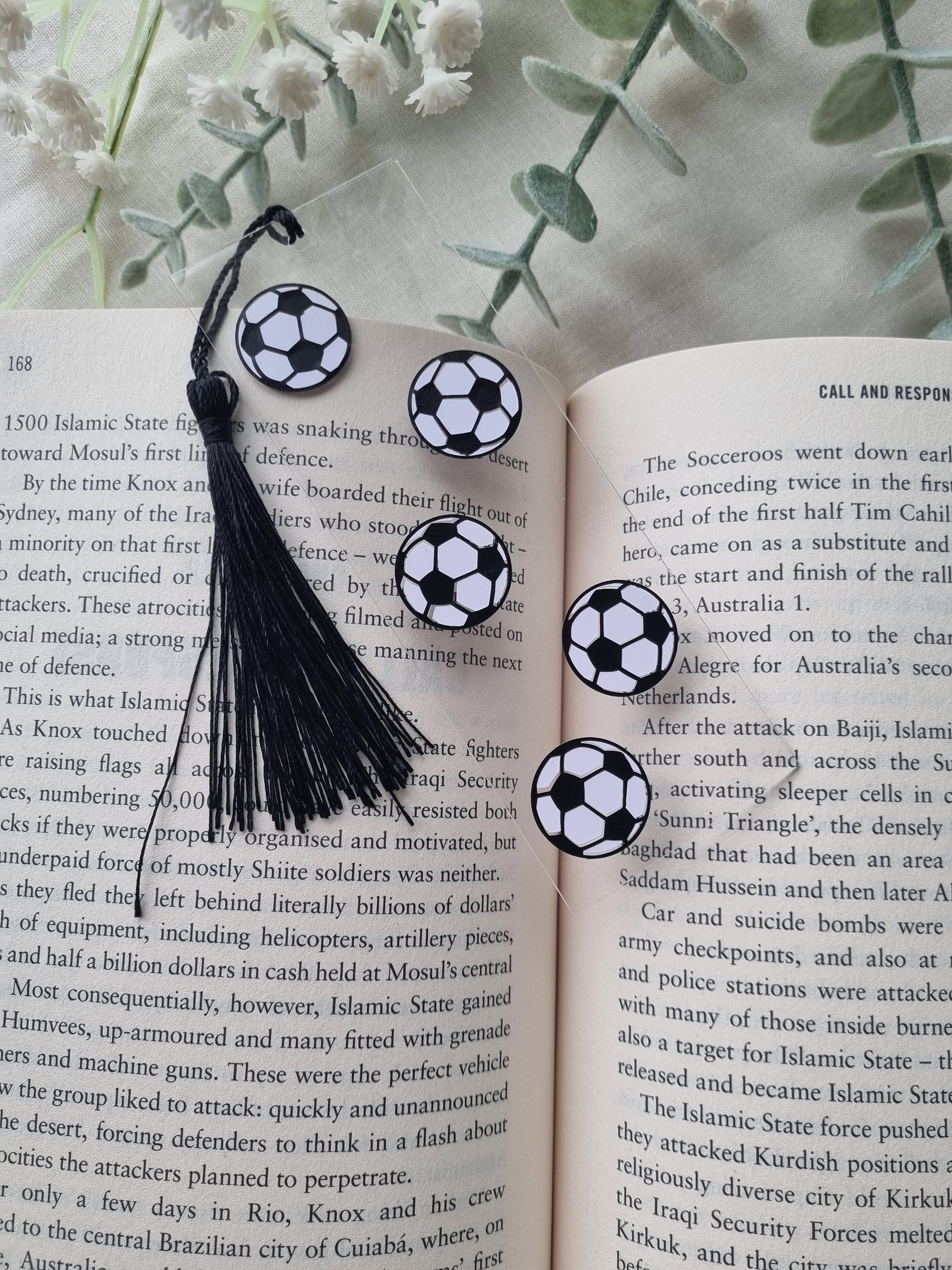 Acrylic Bookmark Soccer Ball Bookmark Back to School School Bookmarks ...