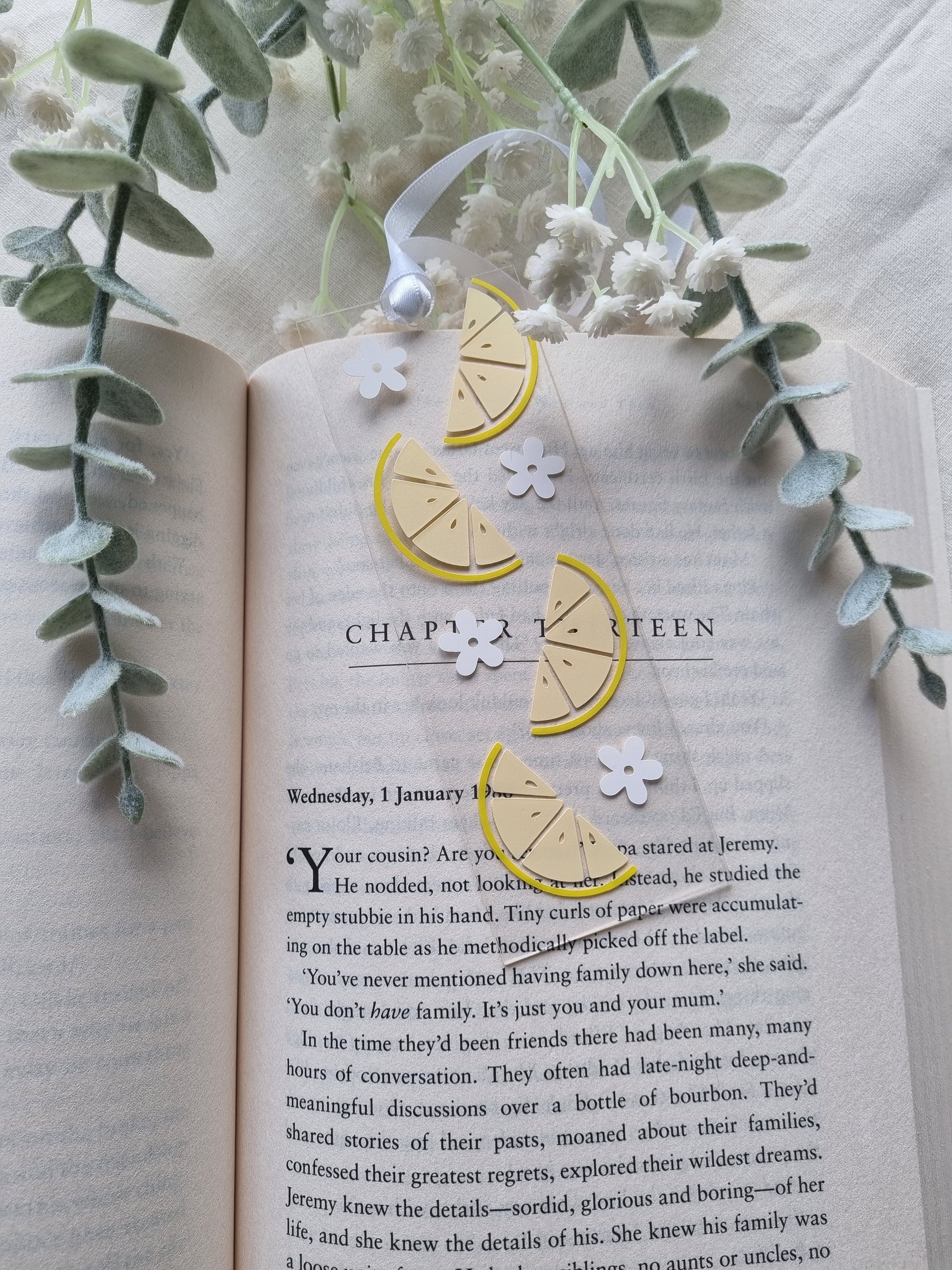 Cute Lemon Bookmark – Acrylic Fruit Bookmark for Her, Bookish Gift ...