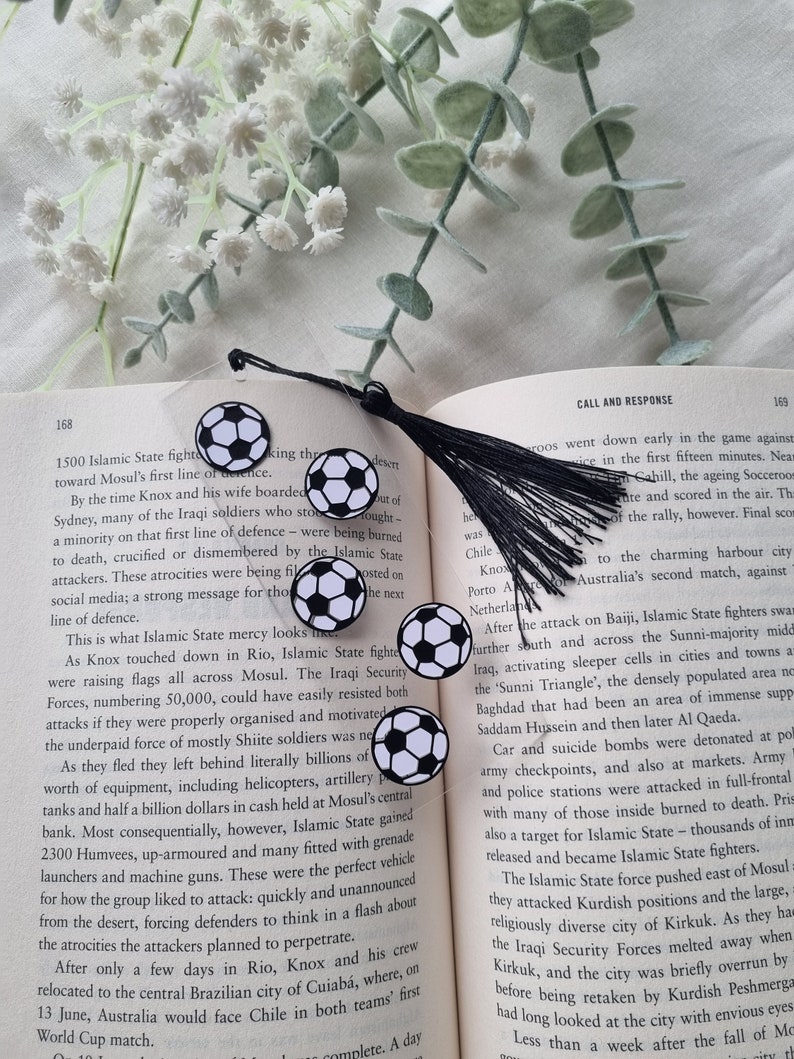 Acrylic Bookmark Soccer Ball Bookmark Back to School School Bookmarks ...
