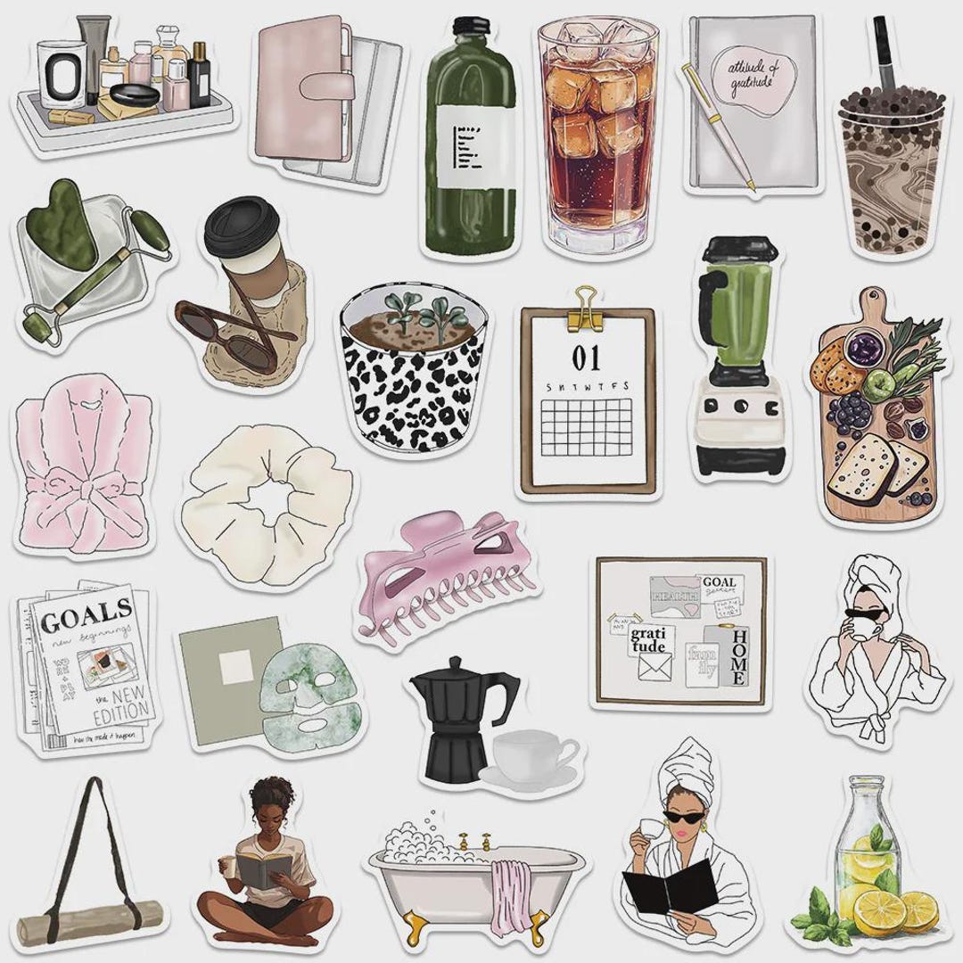 50PCS Clean Girl Stickers – Self Care, Skincare, Cozy & Fashion ...