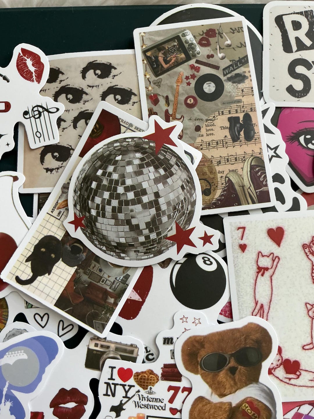 50 Downtown Girly Aesthetic Sticker Pack, Y2K Stickers, Retro Stickers ...