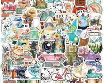 Outdoor Adventure Stickers for Water Bottles, Camping Hiking Sticker ...