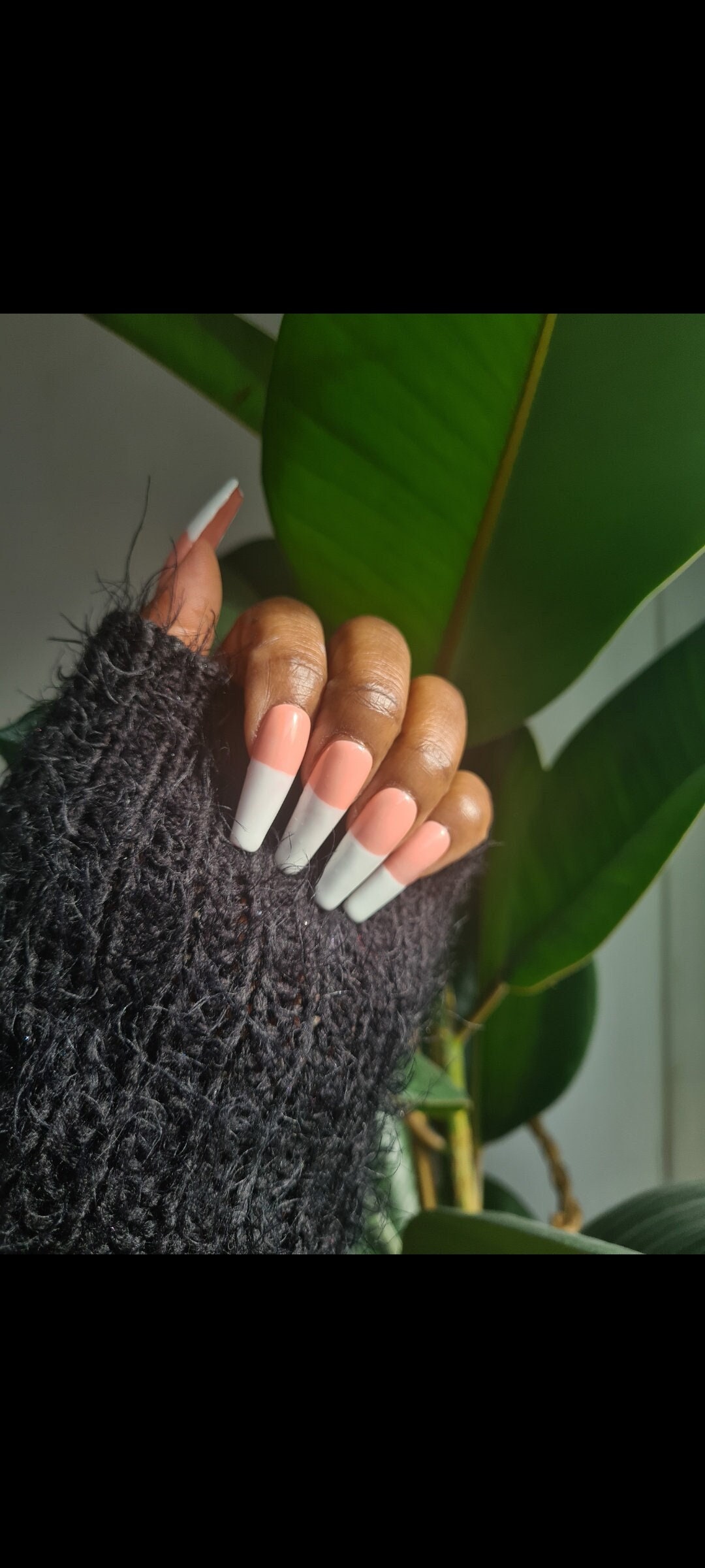 Deep French Tip Press-on Nails - Etsy