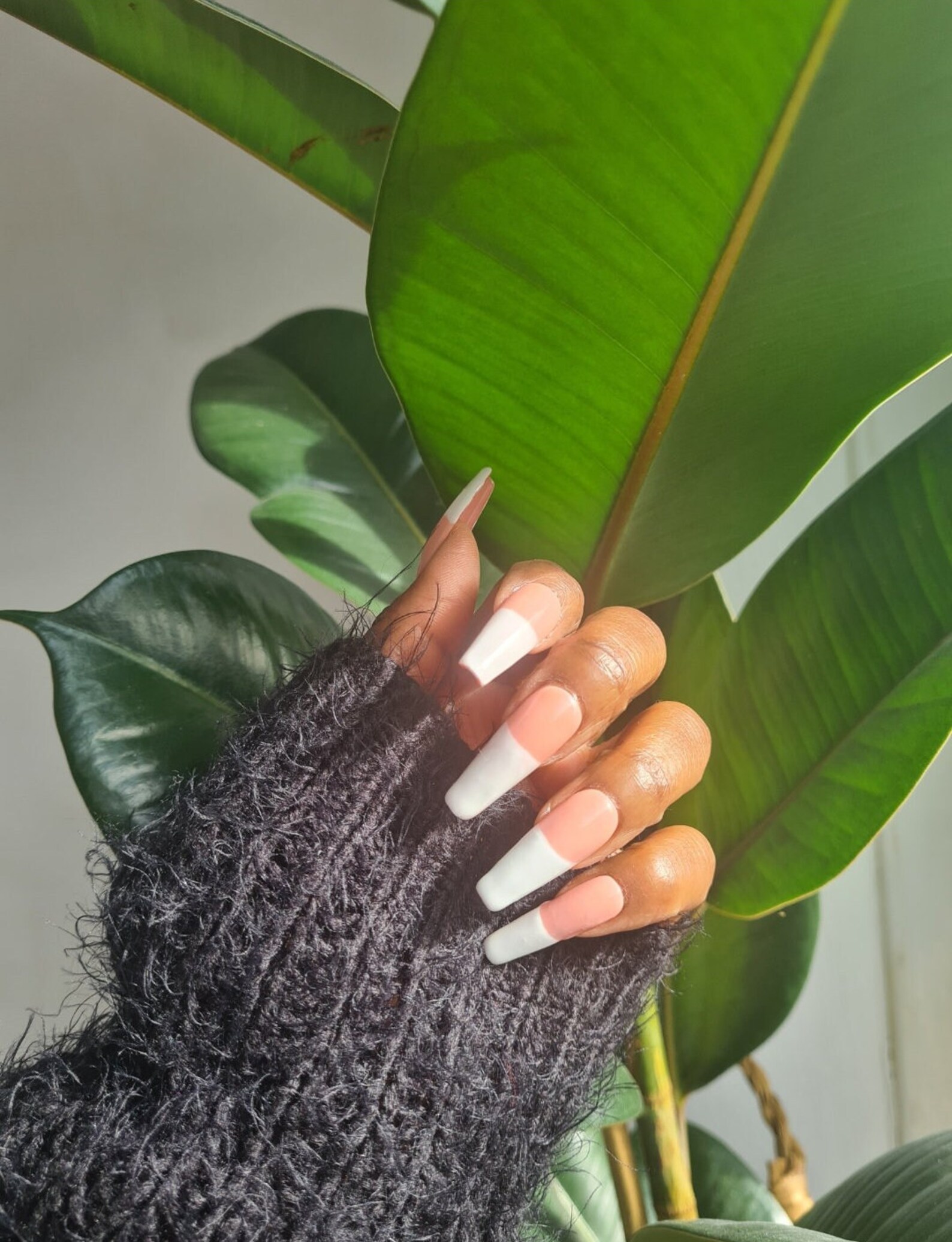 Deep French Tip Press-on Nails - Etsy