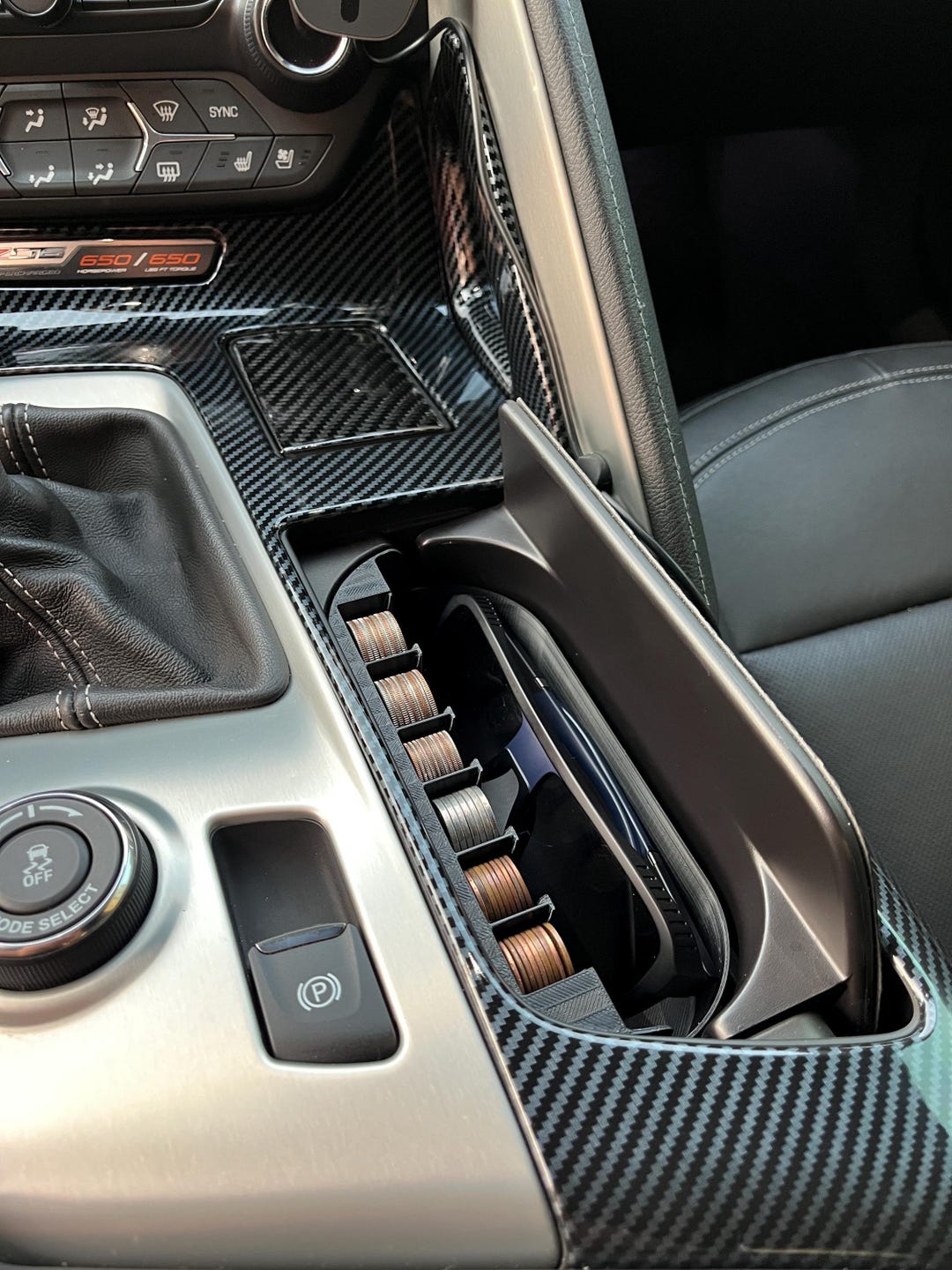 Chevrolet Corvette Cup Holder DELETE Tray & Change Holder (2014 - 2019 ...