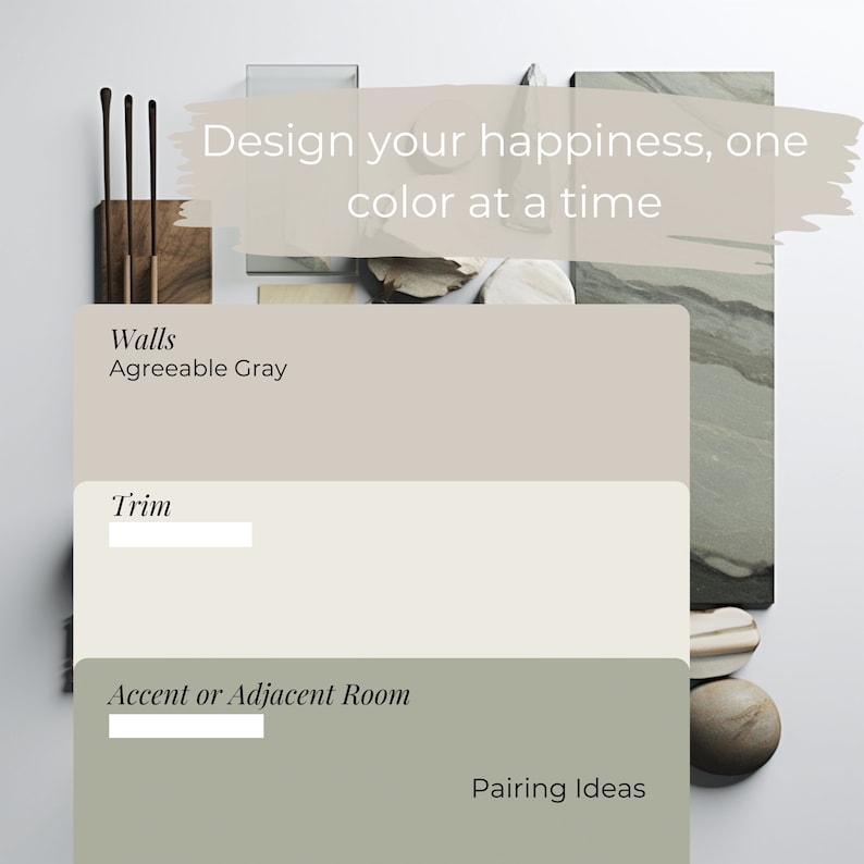 Agreeable Gray Sherwin Williams Home Paint & Color Palette - Etsy Australia