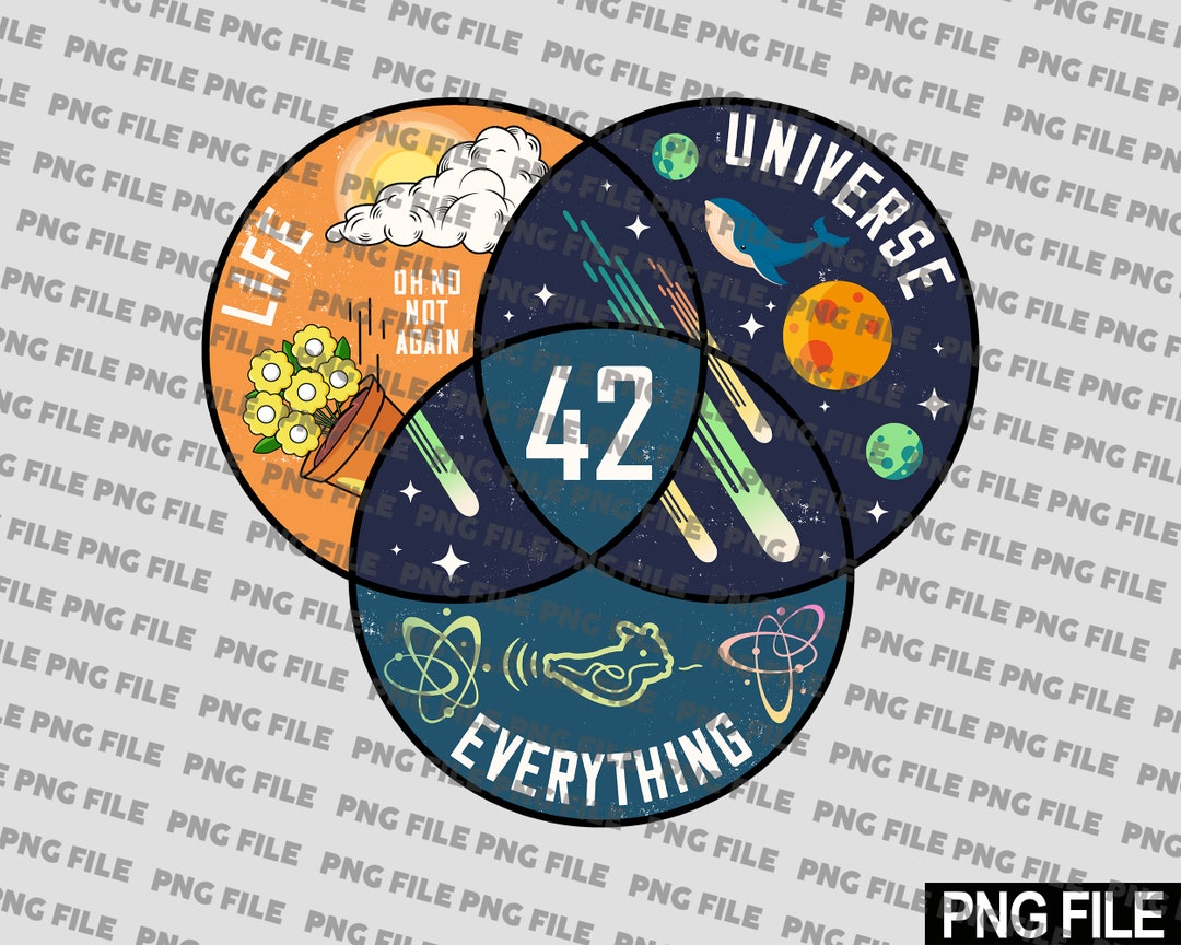 42 the Answer to Life the Universe and Everything Vintage Png File ...